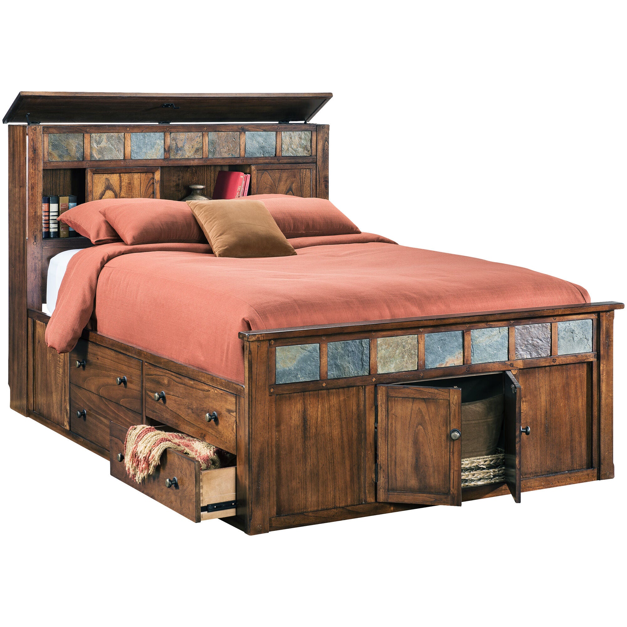 Sante Fe Bookcase Captains Bed Slumberland
