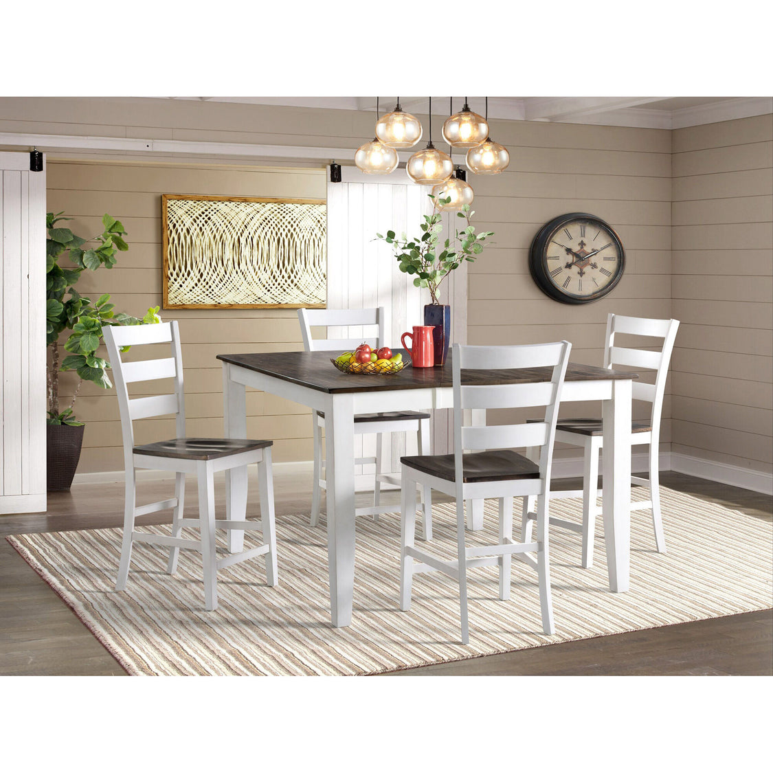 Kona 5 Piece Ladder Back Counter Dining Set – Slumberland