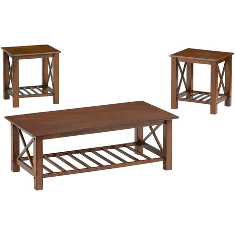 Progressive Furniture 3 Pack Cocktail 2 End Tables Coffee