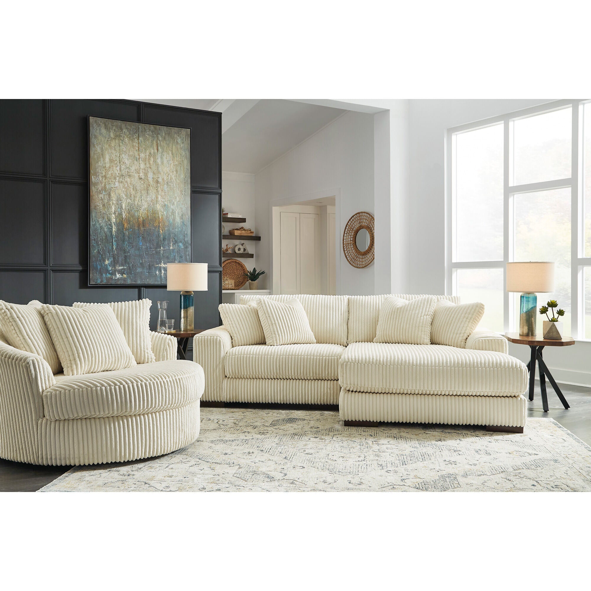 Ashley Lindyn Oversized Swivel Accent Chair